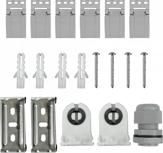 Sada hermetického svítidla LED zářivkového světla do garáže 120 cm, povrchová montáž