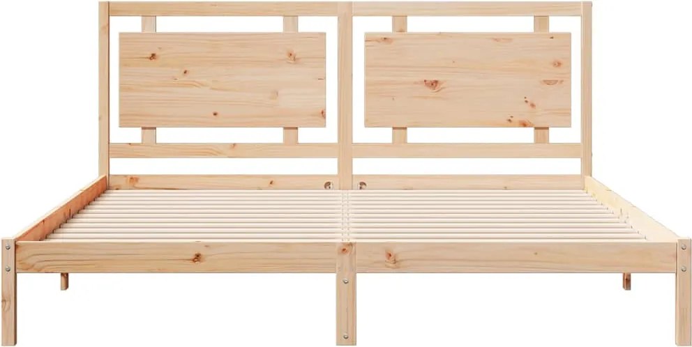 Prodloužený rám postele bez matrace 200 x 210 cm masivní dřevo 3309193
