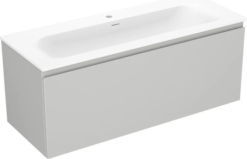Mexen Orio, koupelnová skříňka 120 cm s umyvadlem Vela, 1 zásuvka, šedá matná/bílá matná, 91A10-12047-1-BF62-W23M01