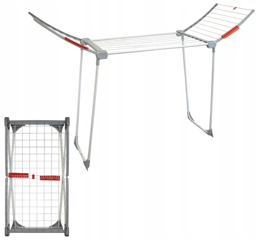 Erga Model 305 Astra, sušák na prádlo 175x54x110 cm, bílá-šedá, ERG-SEP-10SUSSTOMO305