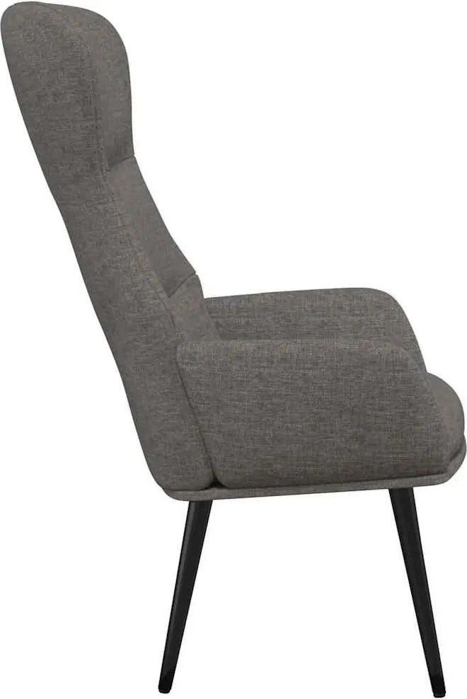 Relaxační křeslo se stoličkou světle šedé textil 3097429