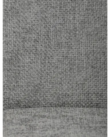 Židle jídelní šedá látka černé kovové nohy otočná 90° DCH-T1122 GREY2