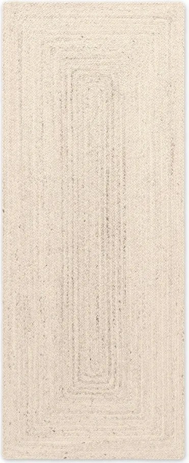 Krémový oboustranný/ručně tkaný jutový běhoun 80x200 cm Juno – Hanse Home