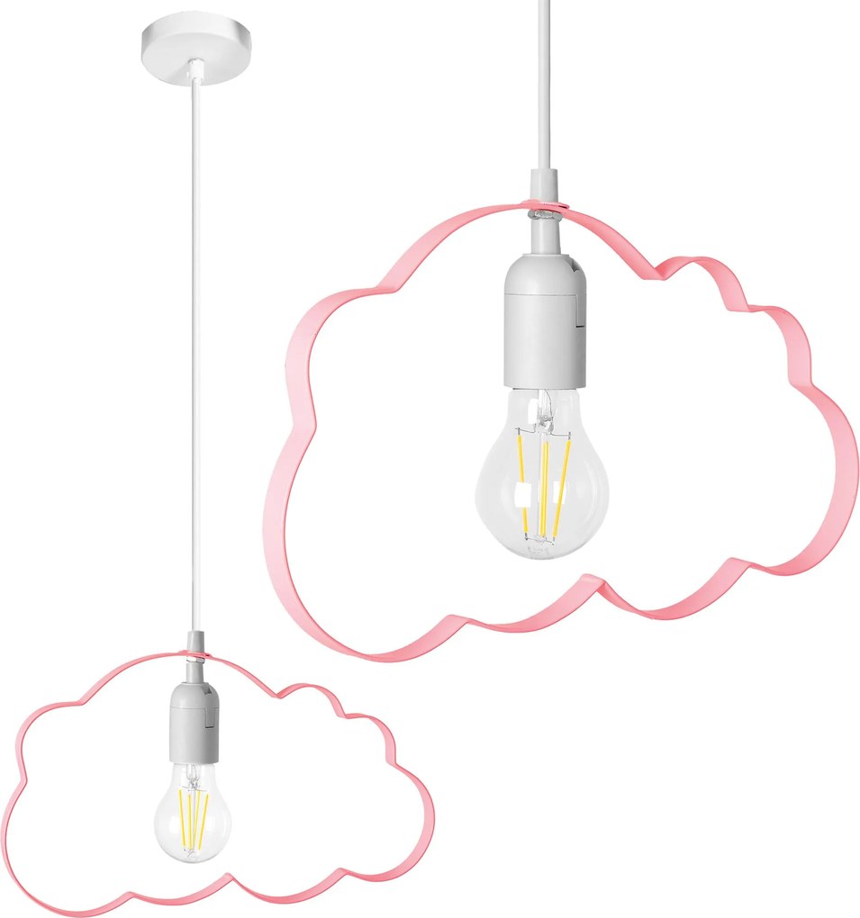Toolight Rea, ZÁVĚSNÁ CLOUDOVÁ SVĚTLA JASNÁ RŮŽOVÁ, OSW-00451