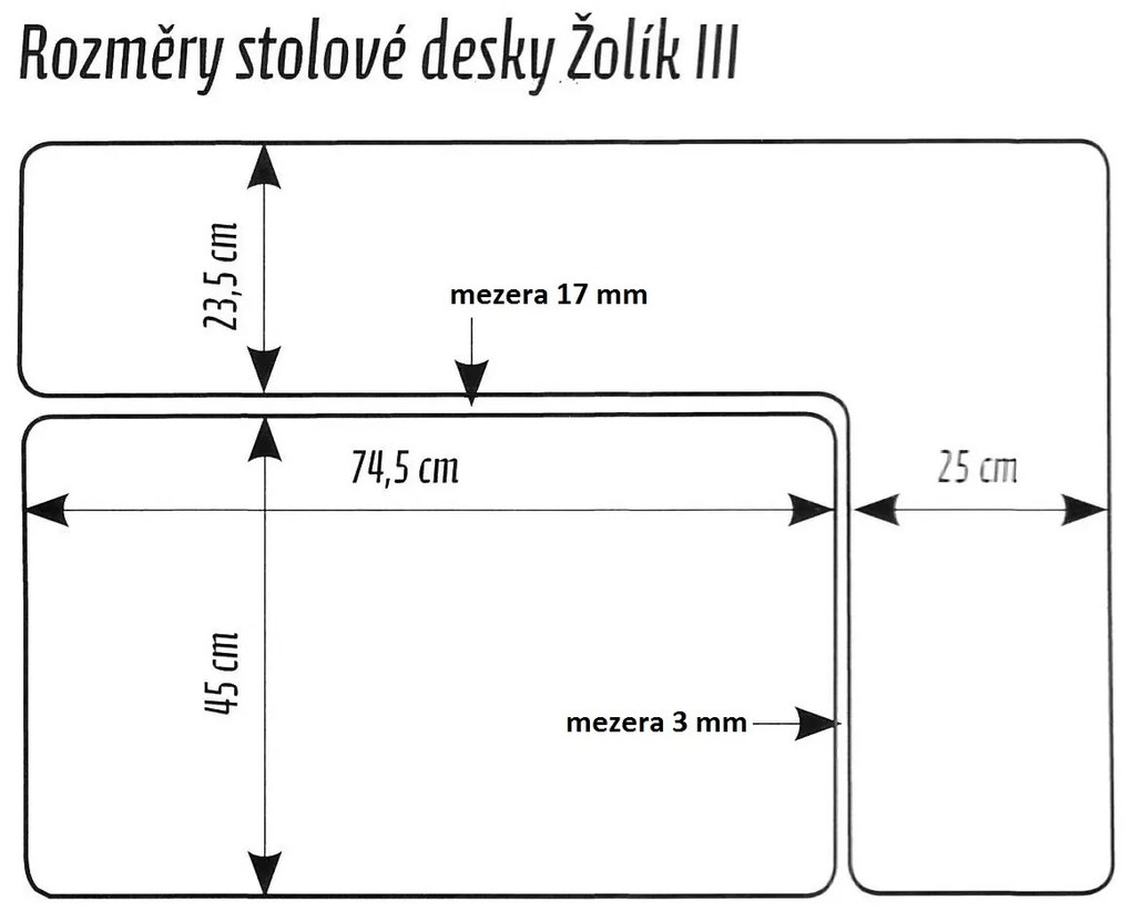 Rostoucí stůl Amadeus Žolík III - bílý cedr