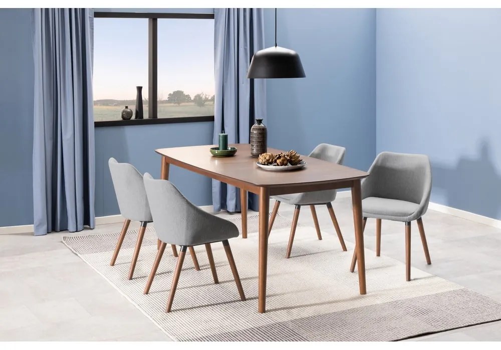 Rozkládací jídelní stůl s přídavnou deskou v dekoru ořechu 90x180 cm Montreux – Actona