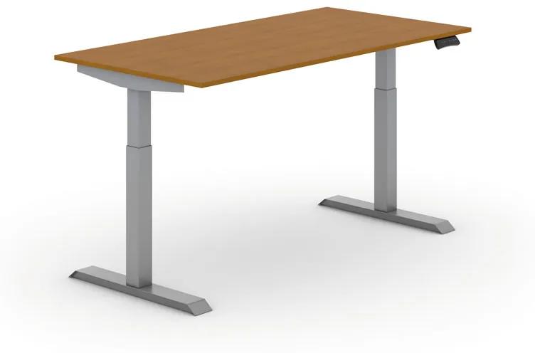 B2B Partner Výškově nastavitelný stůl PRIMO ADAPT, elektrický, 1600x800x735-1235 mm, třešeň, šedá podnož