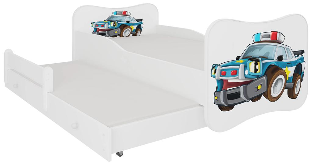 Dětská postel s matracemi GONZALO II 160x80 Motiv: CAR ZIGZAG