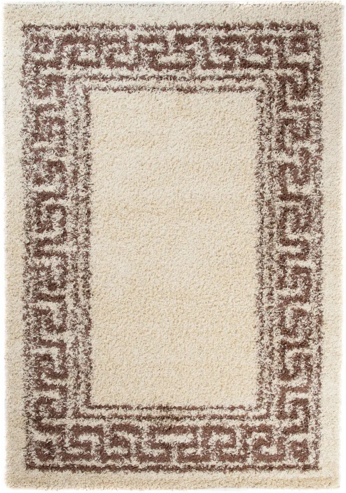 Kusový koberec Shaggy Greece krémový, Velikosti 80x150cm