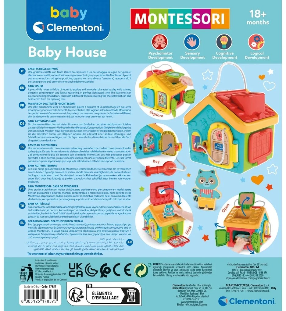 Clementoni Montessori Didaktický domeček, 21 x 24 x 17 cm