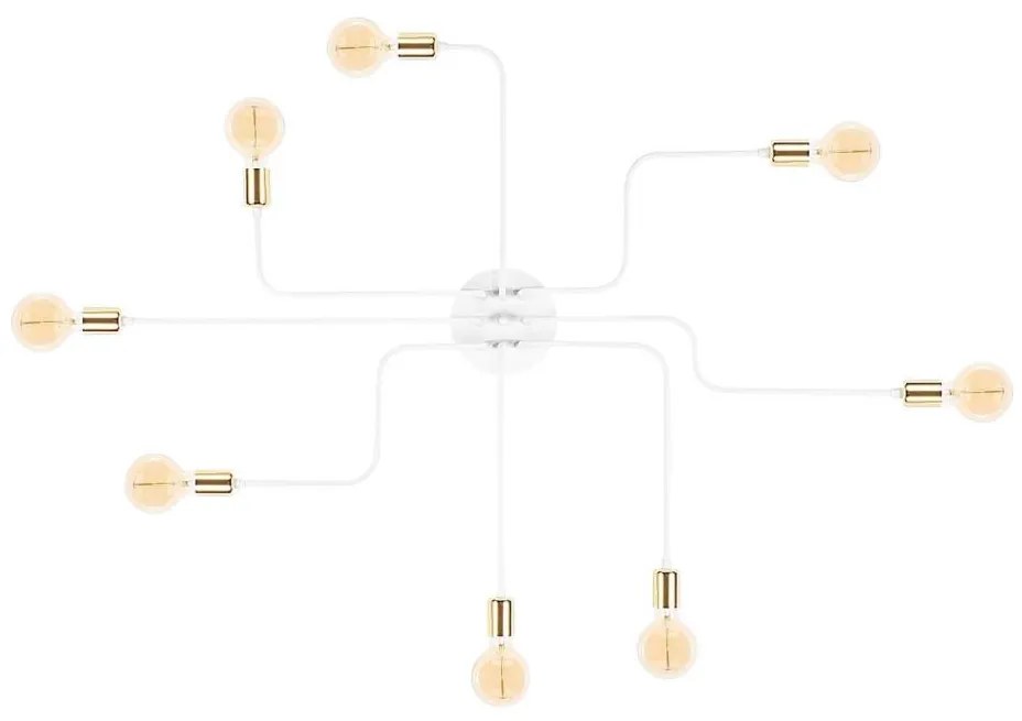 Přisazený lustr TRUVA 8xE27/40W/230V bílá/zlatá