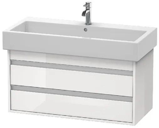 Duravit Ketho - Umyvadlová skříňka 48x95x44 cm, 2 zásuvky, lesklá bílá KT663802222