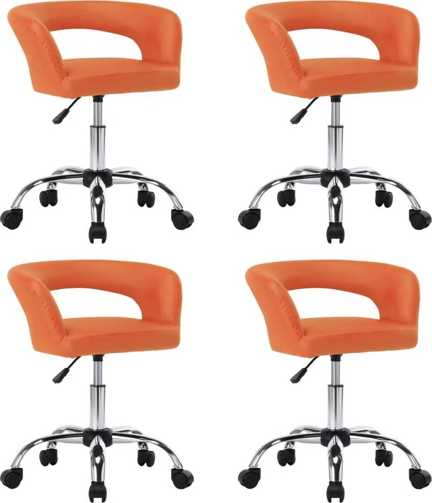 vidaXL Jídelní židle 4 ks umělá kůže [3059878] Barva: Hnědá