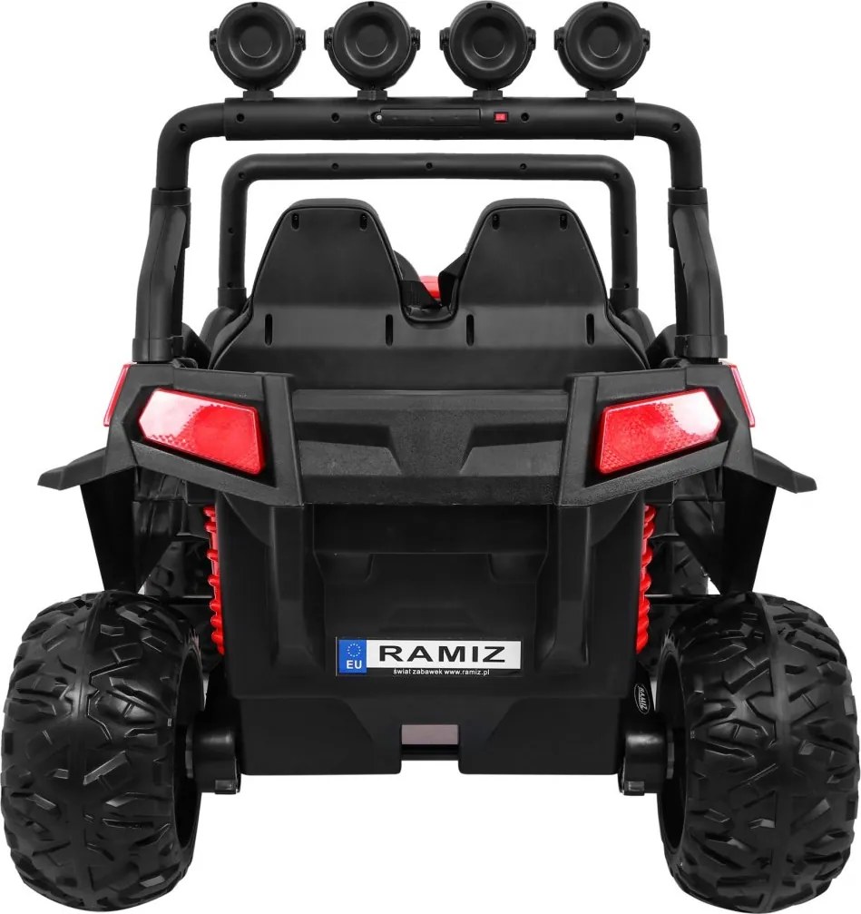 Ramiz Terénní bugina Grand Buggy Lift pro děti červená + pohon 4x4 + dálkové ovládání + MP3 + LED