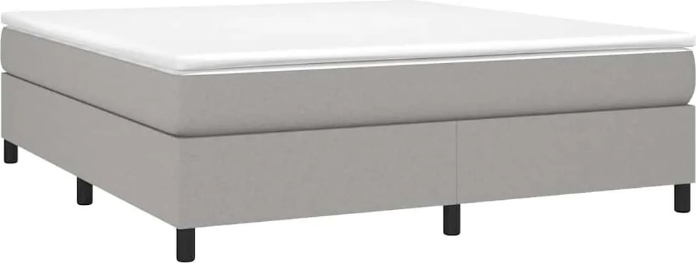 Rám postele s boxspringem světle šedý 180 x 200 cm textil 3120878