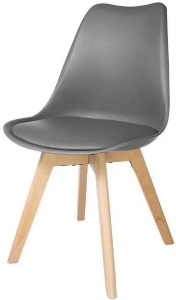 Szchara Blanc skandinávská židle šedá - ekokůže