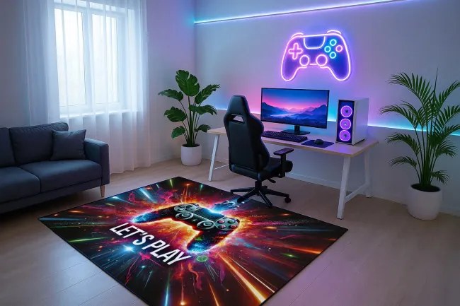 Protiskluzový herní koberec Lets Play