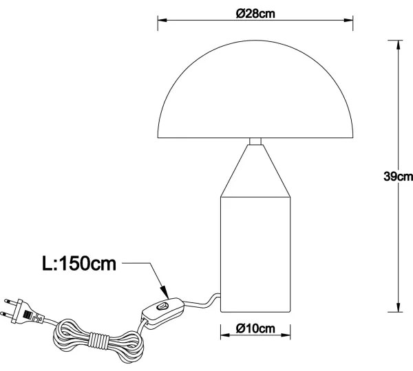 Globo 21030S - Stolní lampa ATOMA 2xE27/40W/230V