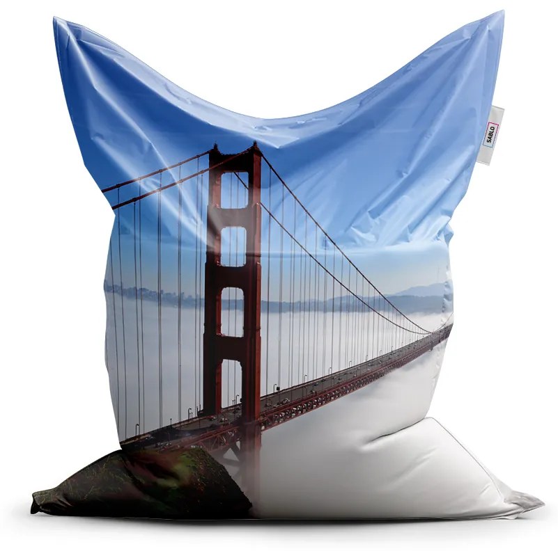 Sedací vak SABLO - Golden Gate v mlze 200x140 cm