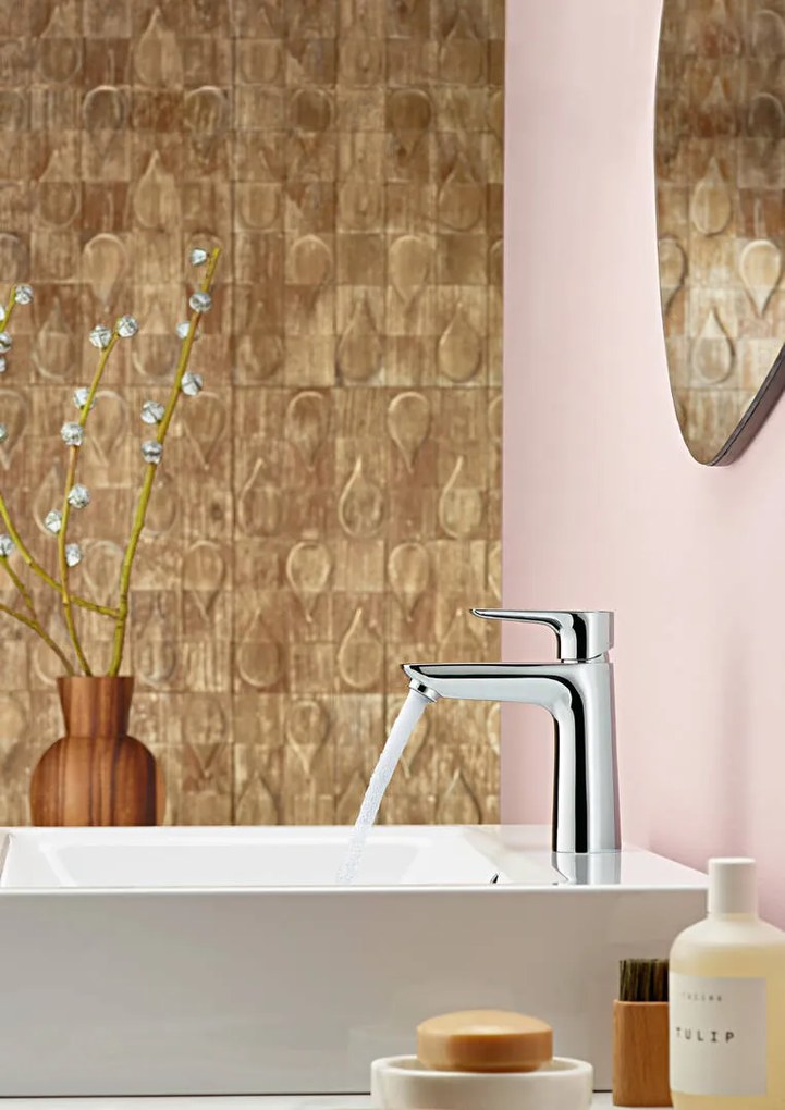 Hansgrohe Talis E, umyvadlová baterie 110 s odtokovou soupravou s táhlem, chromová, 71710000