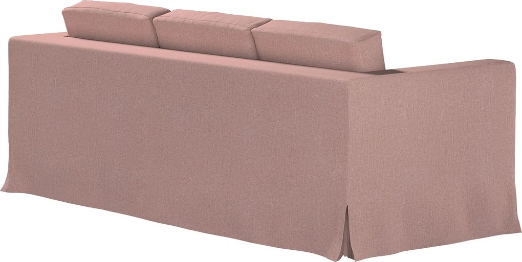 Potah na pohovku IKEA Karlanda 3-místná nerozkládací, dlouhý barva růžová látka pletený vzor