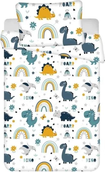 DADKA Povlečení bavlna do postýlky Dino 90x130, 45x60 cm