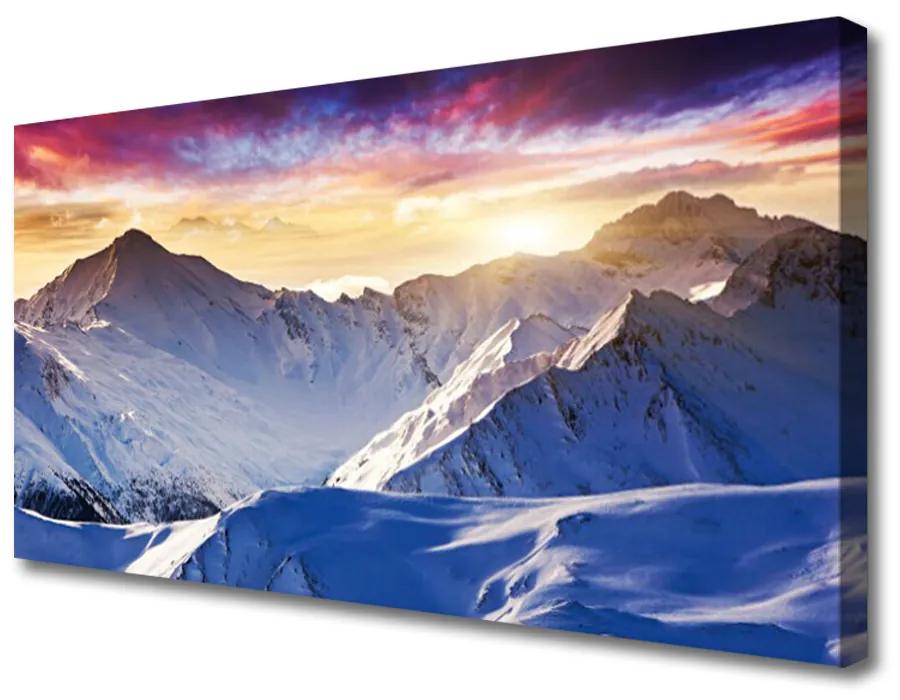 Obraz na plátně Hory Sníh Krajina 120x60 cm
