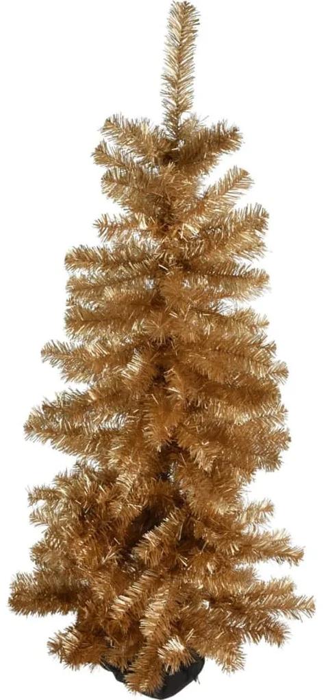 439773 Ambiance Vánoční stromek stolní zlatý pokovený 120 cm