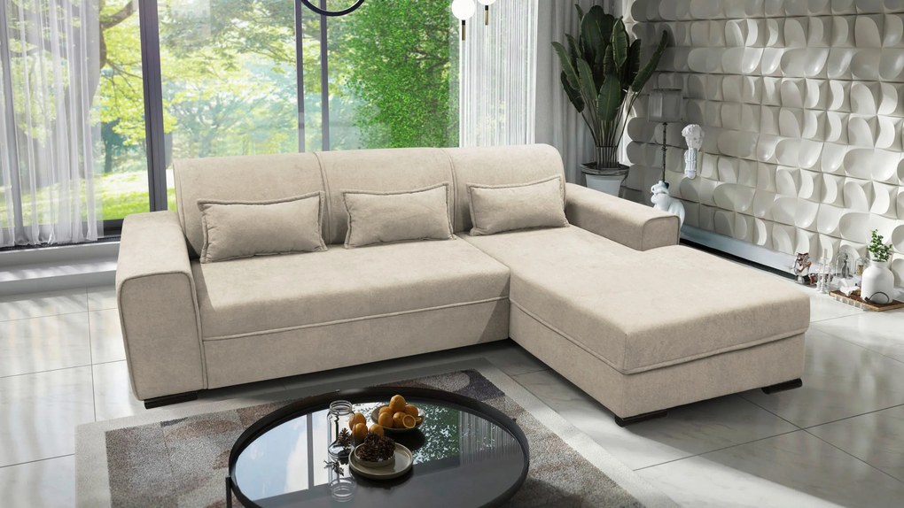 XXXLutz ROHOVÁ SEDAČKA, textil, béžová MID.YOU - Sedací soupravy - 001574006502