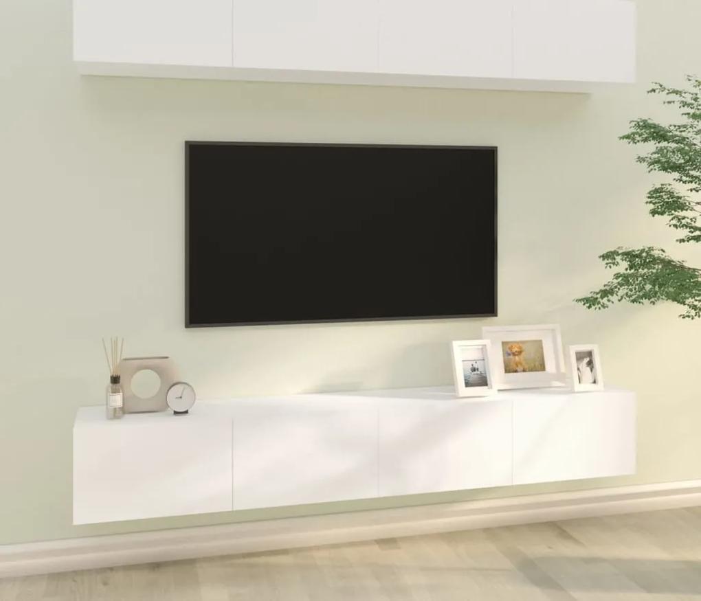vidaXL Nástěnné TV skříňky 4 ks 100 x 30 x 30 cm [3114195] Barva: Černá