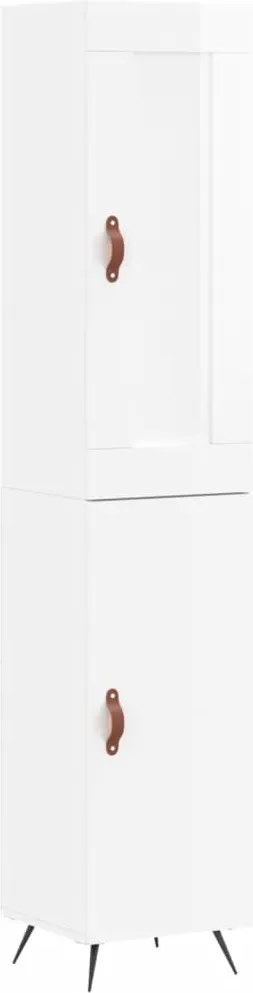 Skříň highboard bílá s vysokým leskem 34,5x34x180 cm kompozit 3200107