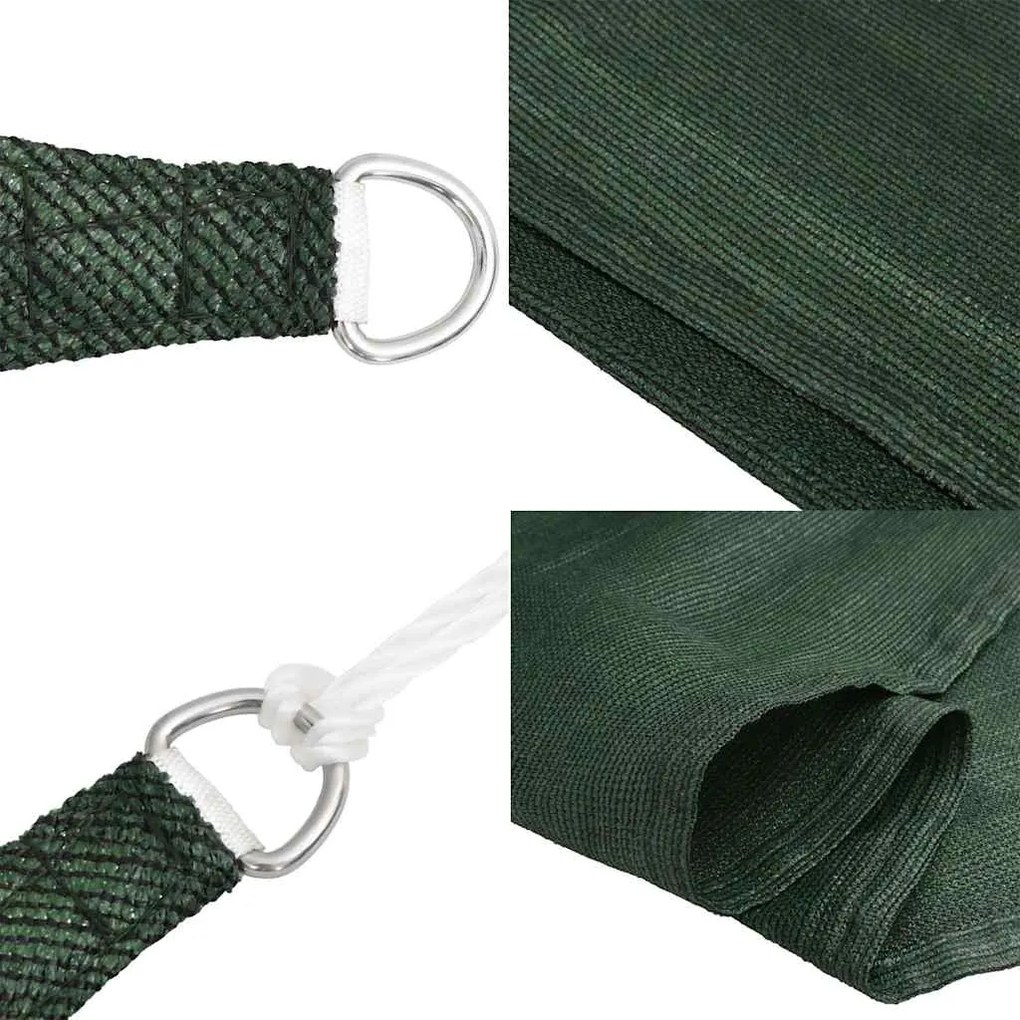 Stínicí plachta 160 g/m² tmavě zelená 4,5 x 4,5 m HDPE 311442