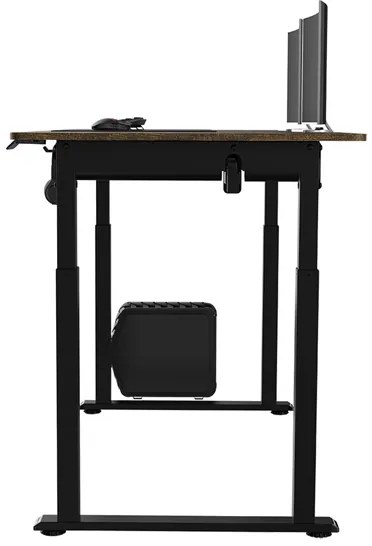 Lama Plus Elektricky výškově nastavitelný stůl UPLIFT — 160 cm, hnědá / černá