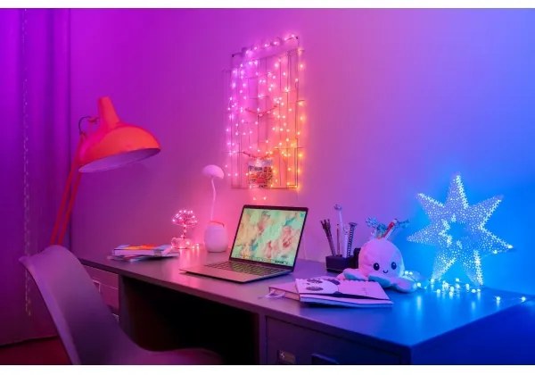 Twinkly TWKP100RGB-T - LED RGB Stmívatelný vánoční řetěz 100xLED 8 m USB Wi-Fi