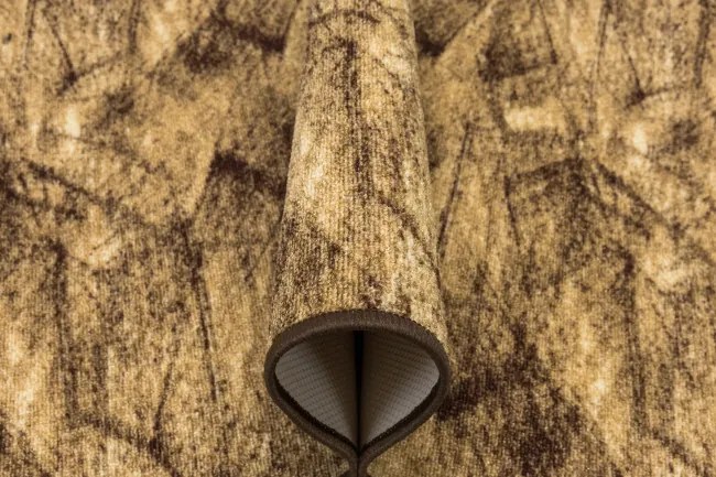 Protiskluzový koberec BRUSH 17 hnědý / béžový