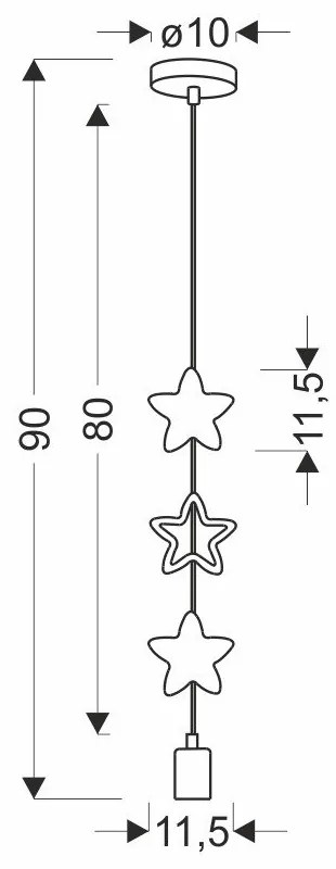 Žluto-bílé dětské svítidlo s kovovým stínidlem Single – Candellux Lighting
