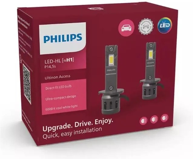 Led autožárovka philips ultinon access 2500 h1, 12 v