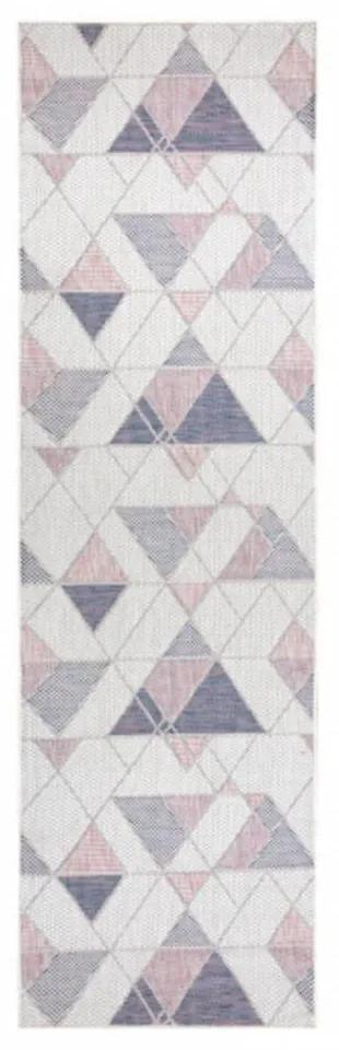 Kusový koberec Nina krémově růžový atyp 80x300cm