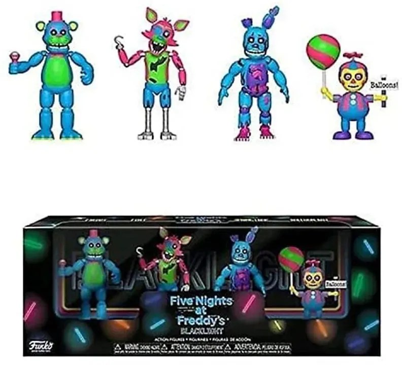 FNAF Five Nights At Freddy's figurky sady nebo jednotlivé figurky Varianta: Blacklight - 4 ks, s krabicí
