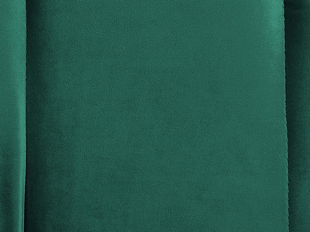Sametová lenoška levostranná smaragdově zelená ALLIER Beliani