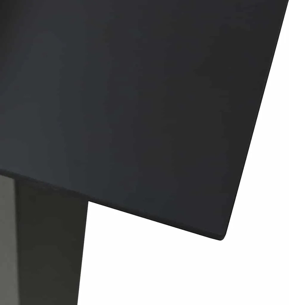 5dílný zahradní jídelní set černý sklo a ocel 3060208