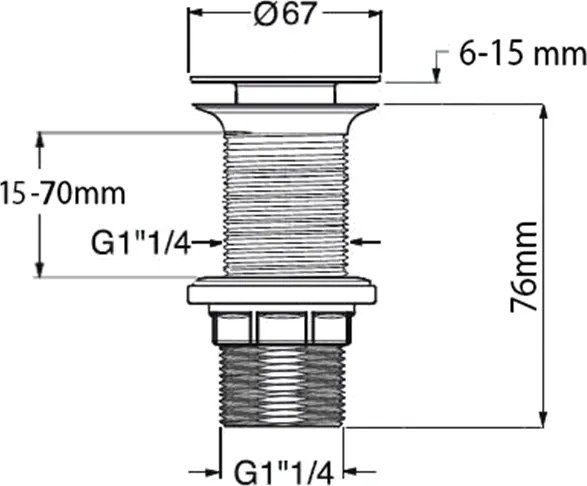 Sapho DALMA uzavíratelná výpust 1'1/4 Click Clack marfil béžová MM727 Koupelny Bernold