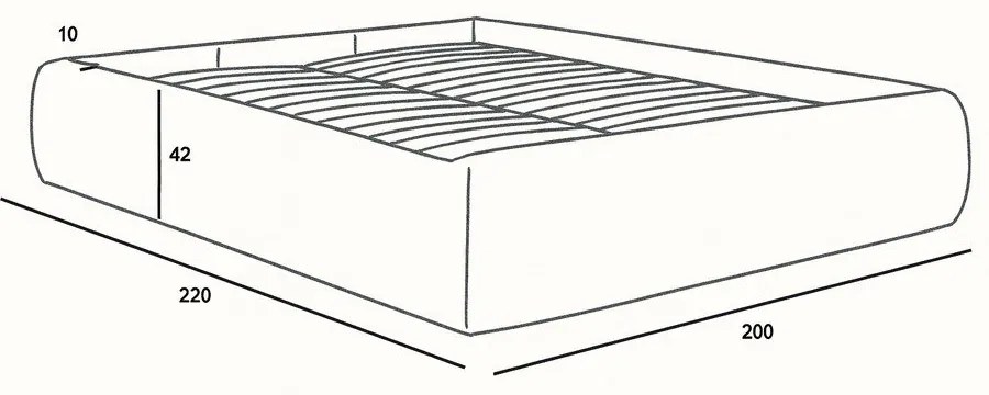 Bílá čalouněná dvoulůžková postel s úložným prostorem/bez čela s roštem 180x200 cm Inera – Bobochic Paris