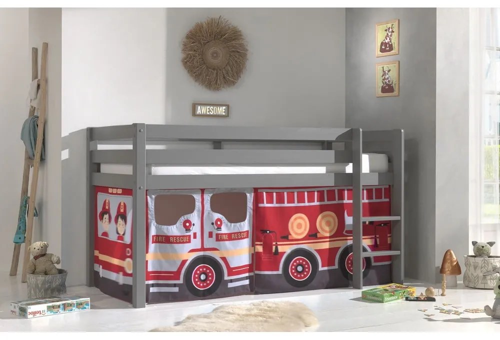 Dětský závěs k posteli 4 ks 195x75 cm Fire Truck – Vipack