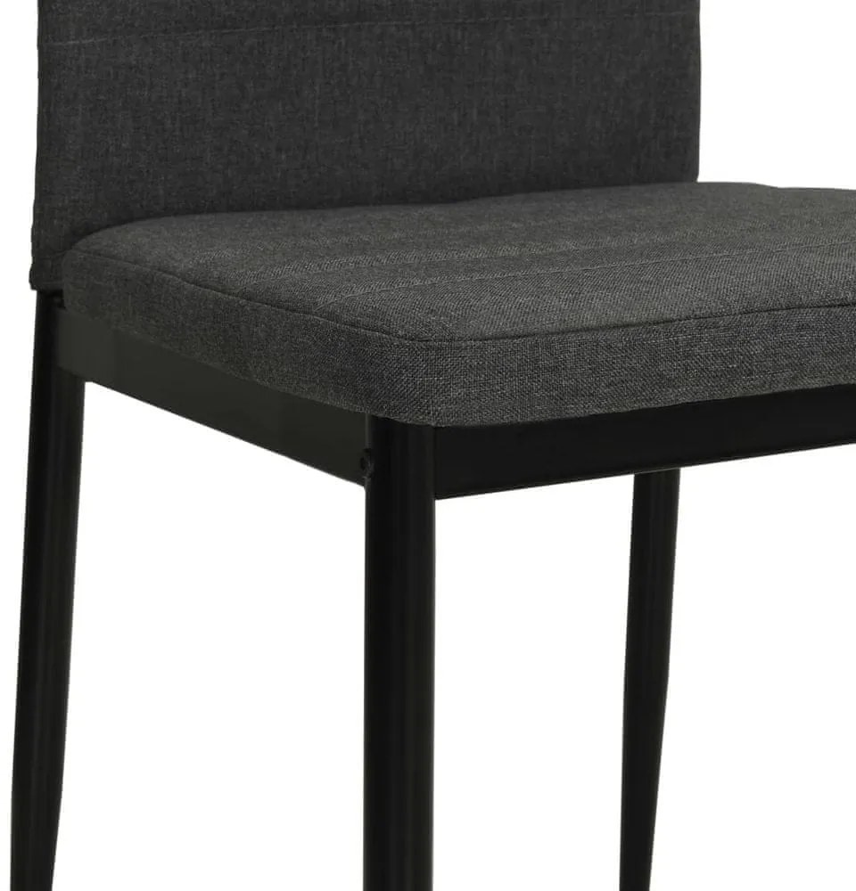 Petromila Jídelní židle 2 ks tmavě šedé textil