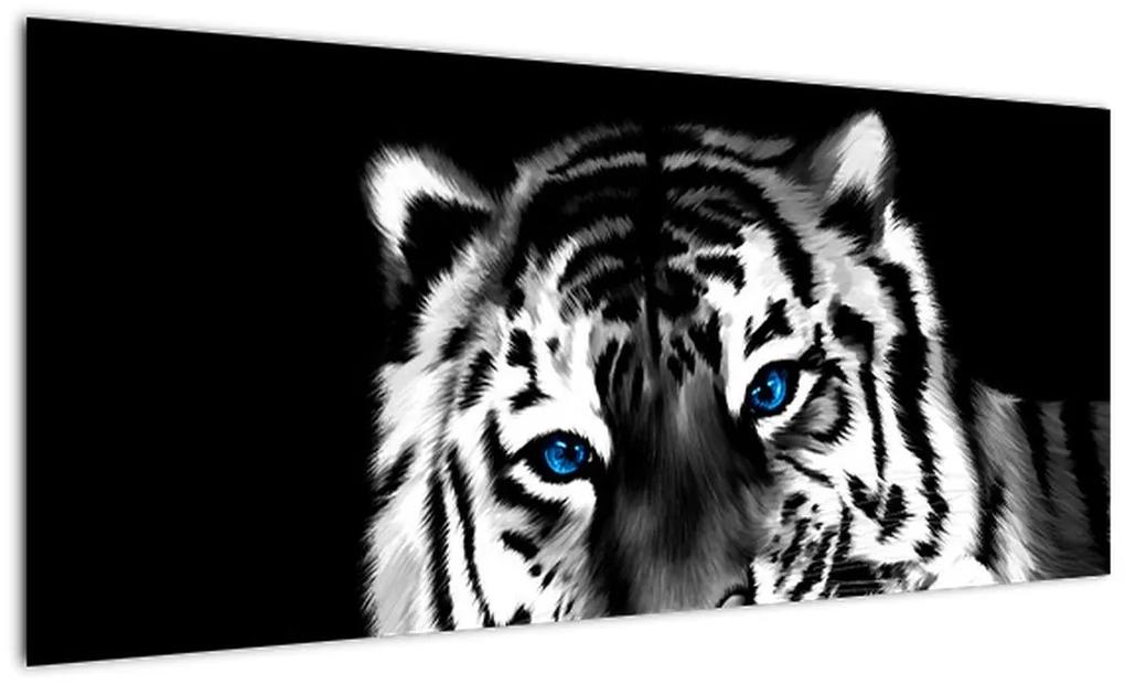 Obraz tygra s mládětem (100x40cm)