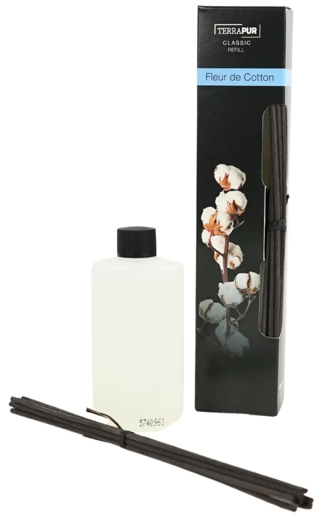 Tyčinkový aroma difuzér TERRAPUR FLEUR DE COTTON 90 ml