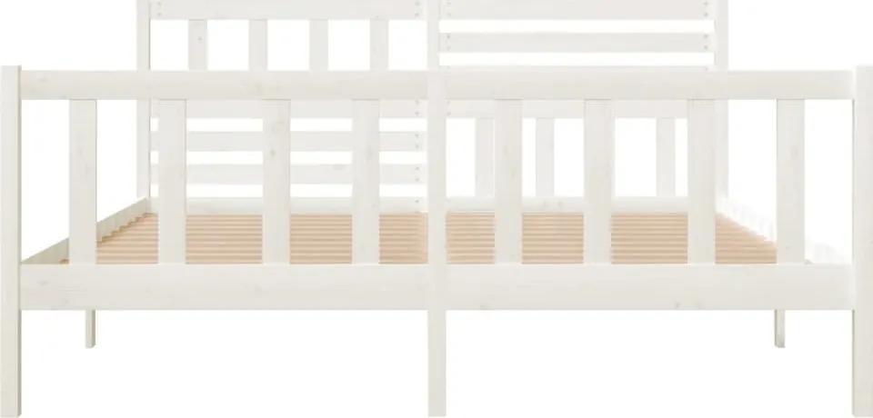 vidaXL Rám postele masivní dřevo 120 x 200 cm [3101149] Barva: Bílá