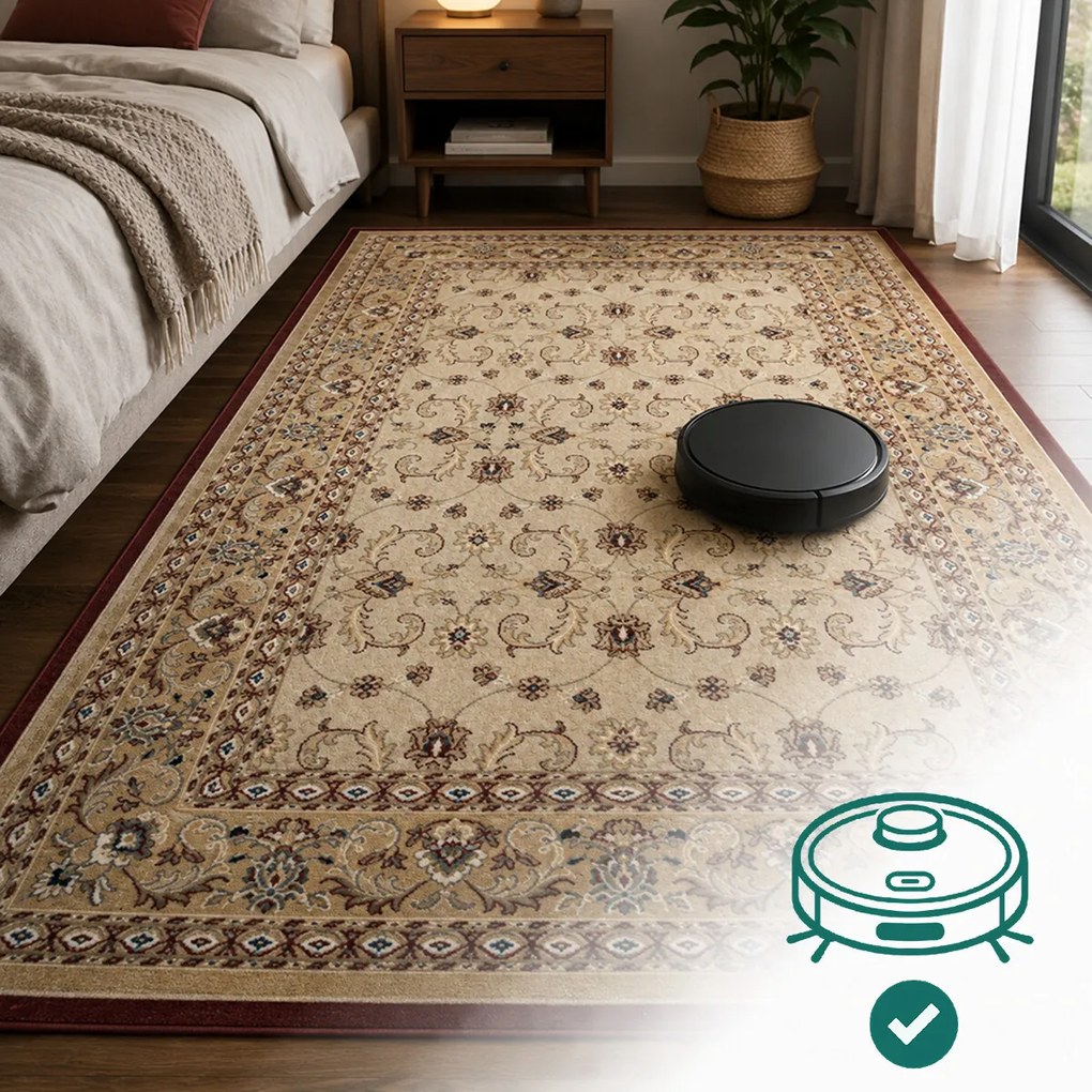 Angel Carpet, Kusový koberec Sultan 26 Beige, 80x150, béžová, kancelář