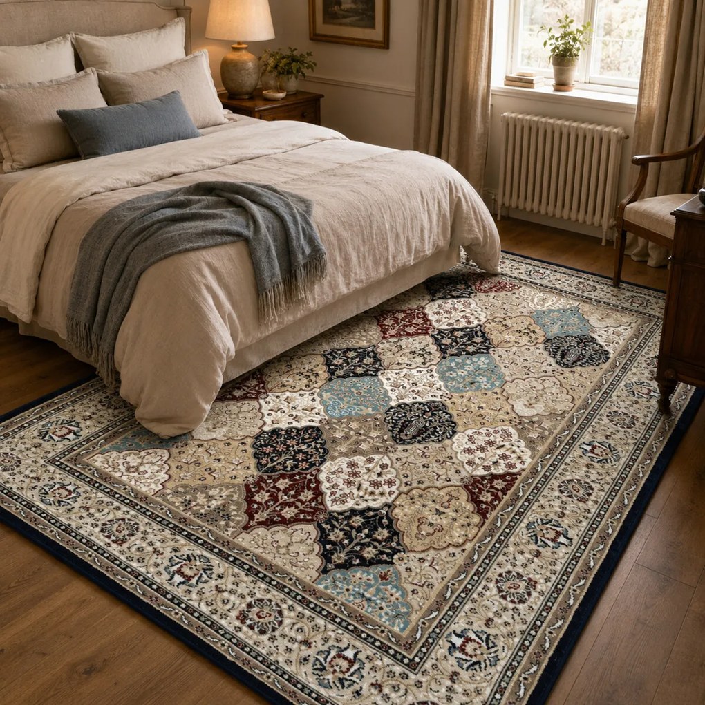 Angel Carpet, Kusový koberec Sultan 25 Blue/red, 60x110, vícebarevná, kancelář